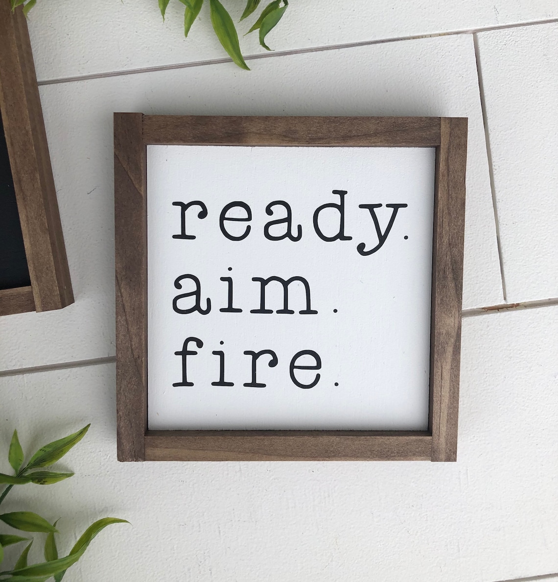 Ready Aim Fire Sign / Size 6x6 / Bathroom Decor - Etsy