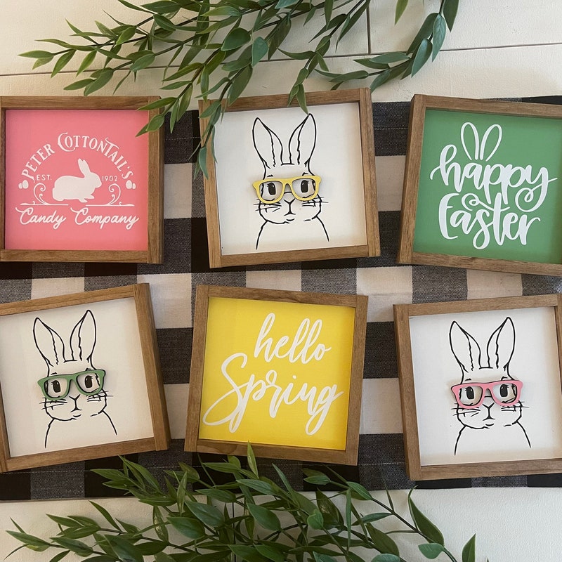 Easter Wooden Signs - Etsy