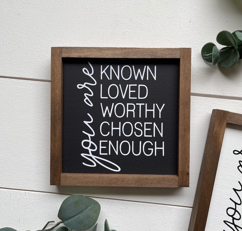 You Are Worthy Sign / Inspirational Sign / You Are Enough / You Are ...