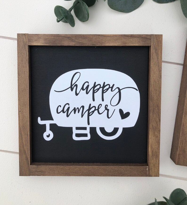 Happy Camper Sign / Camping Decor | Etsy