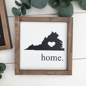 State Home Sign / Any State Available / Farmhouse Sign / Virginia Home ...