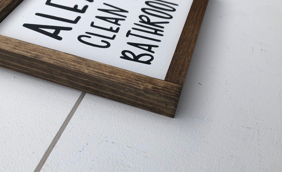 Alexa Clean the Bathroom Sign / Bathroom Decor - Etsy