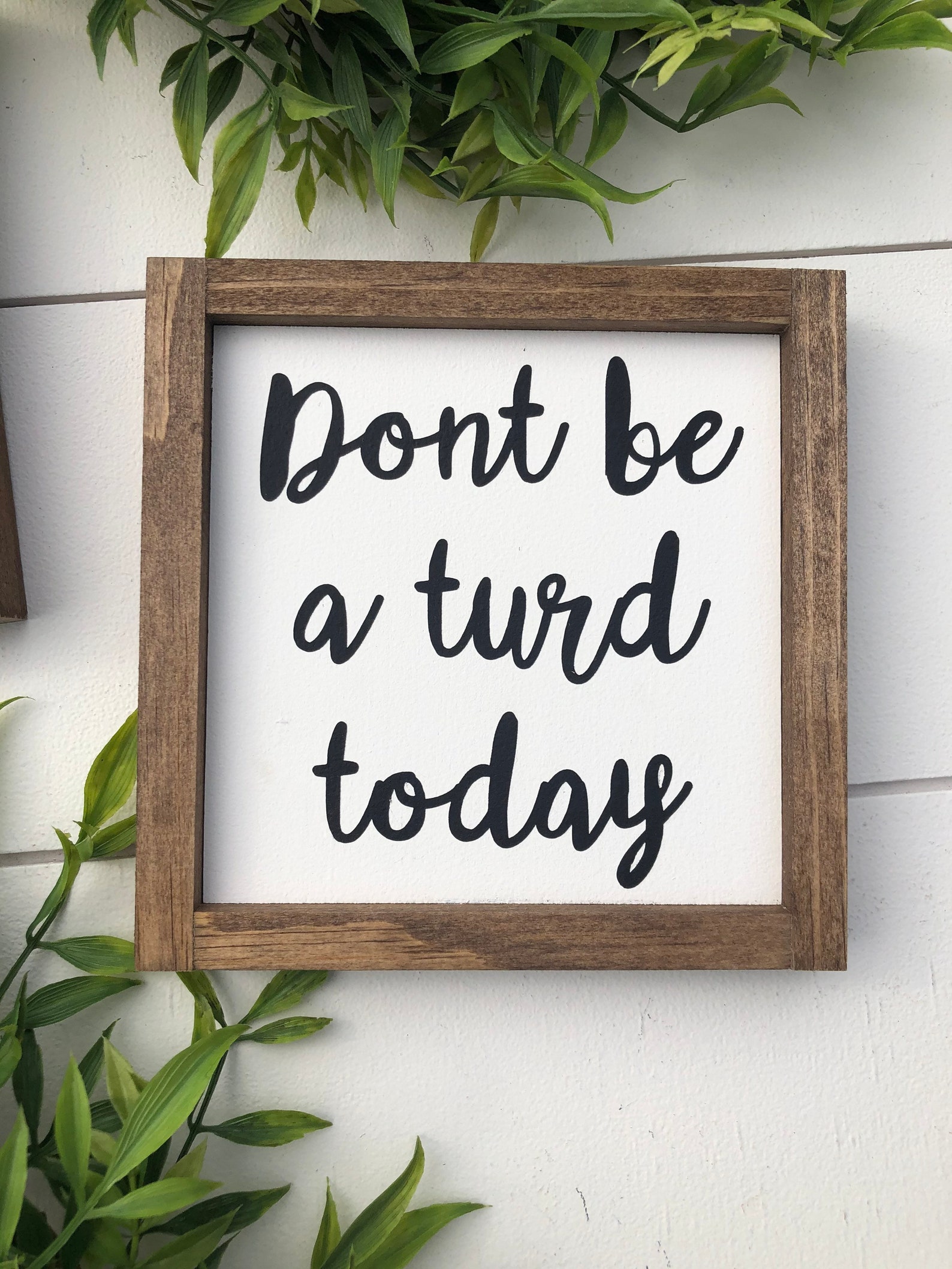 Don't Be a Turd Today Sign / Kids Room Decor / Bathroom Decor - Etsy