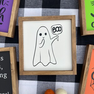 Halloween Signs / Ghost Sign / Boo Sign / Trick or Treat / October 31 ...