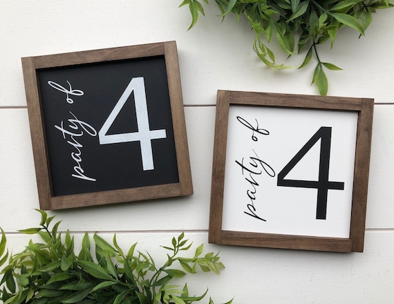 Party of Number Sign / Farmhouse Wood Sign | Etsy