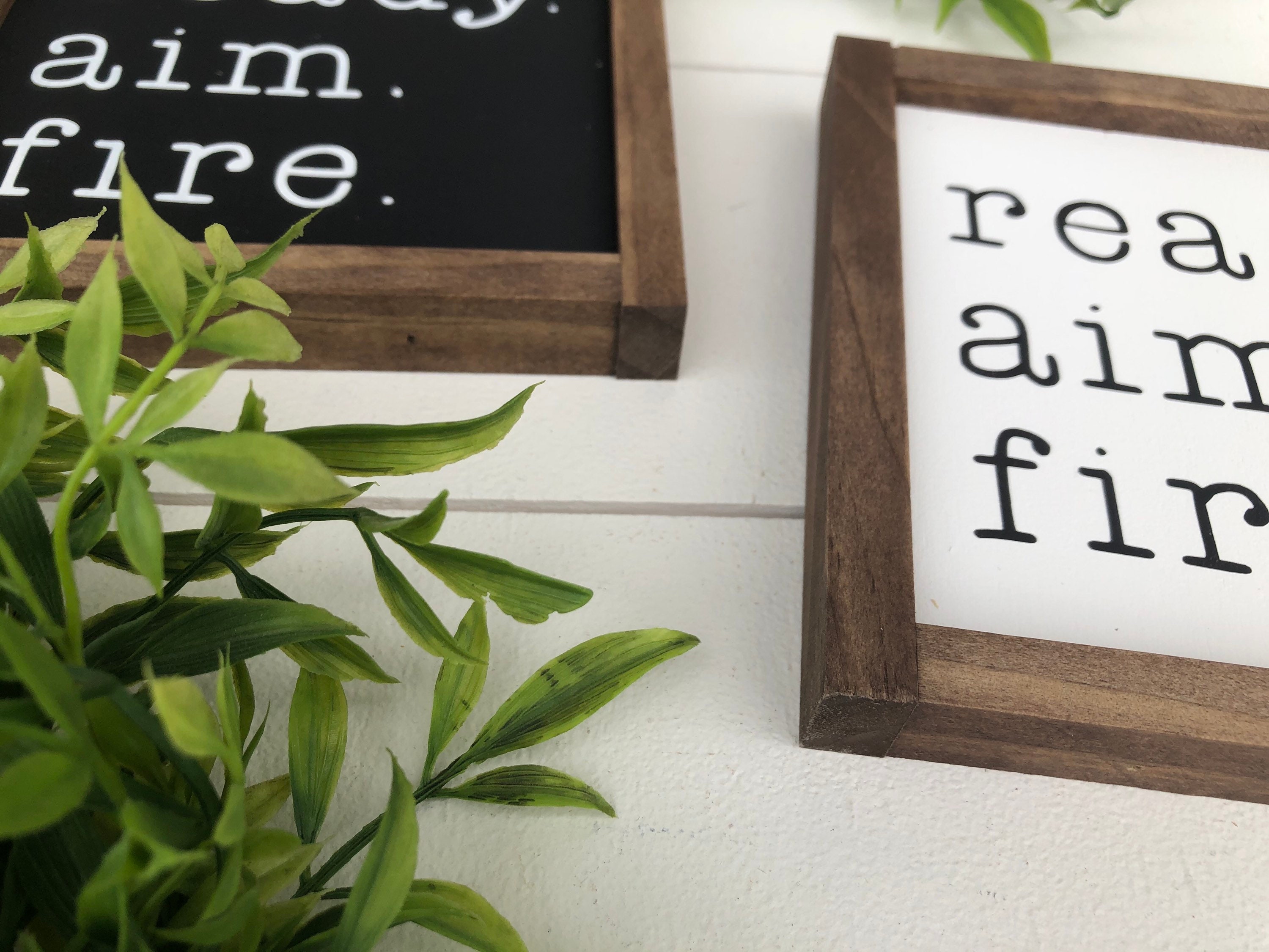 Ready Aim Fire Sign / Size 6x6 / Bathroom Decor - Etsy