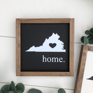 State Home Sign / Any State Available / Farmhouse Sign / Virginia Home ...