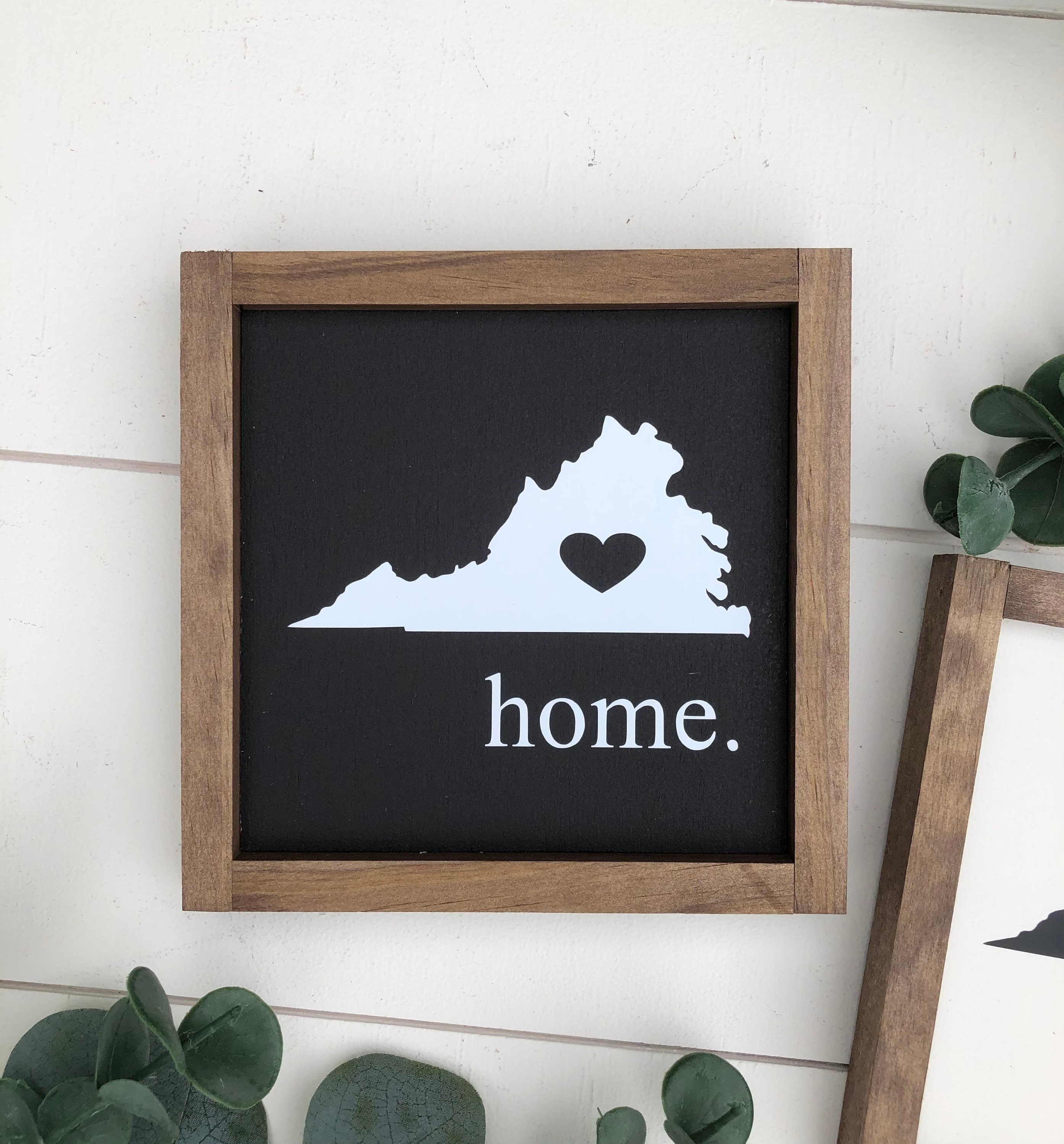 State Home Sign / Any State Available / Farmhouse Sign / Virginia Home ...