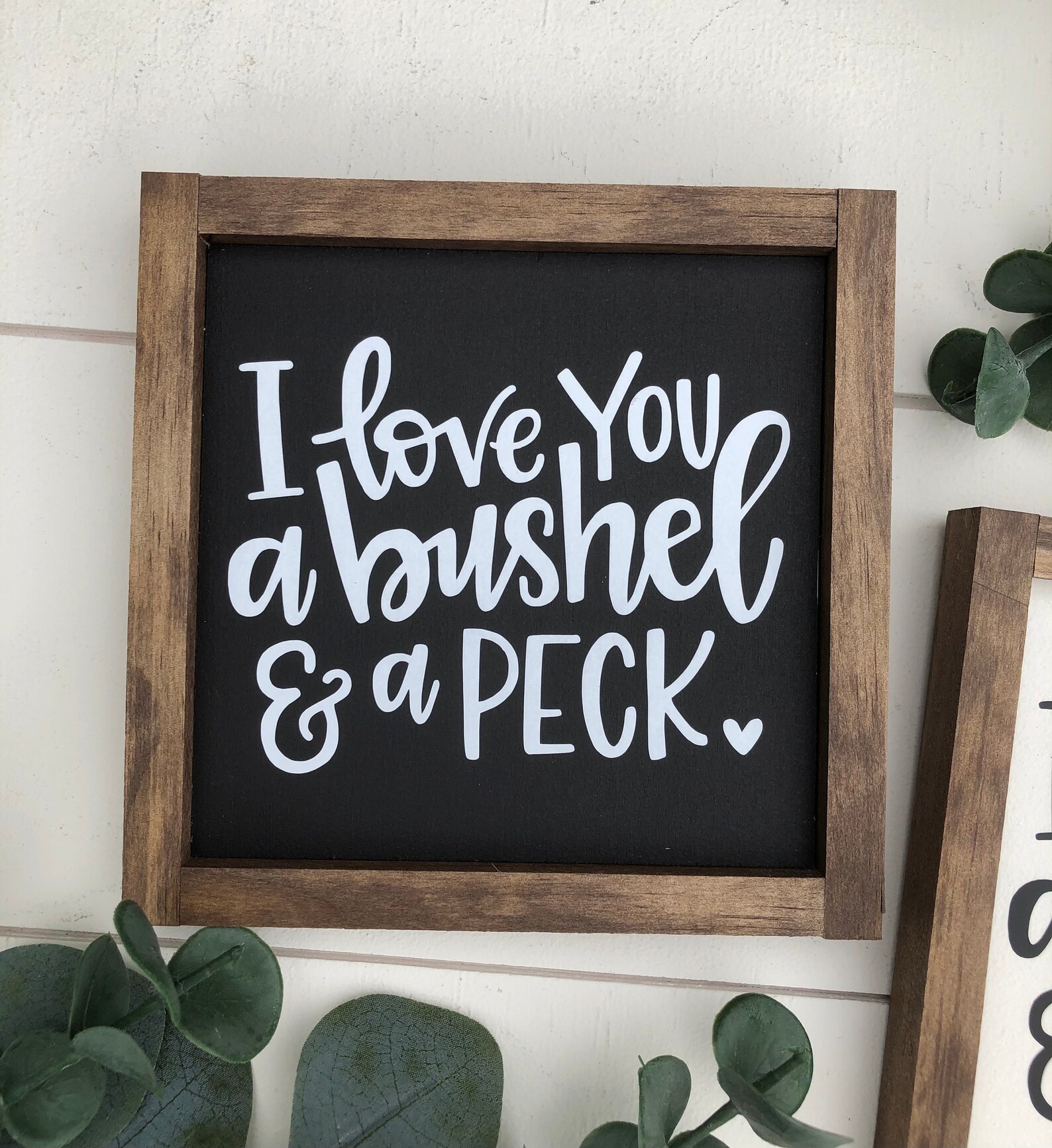 I Love You a Bushel and a Peck Sign / Wooden Sign - Etsy