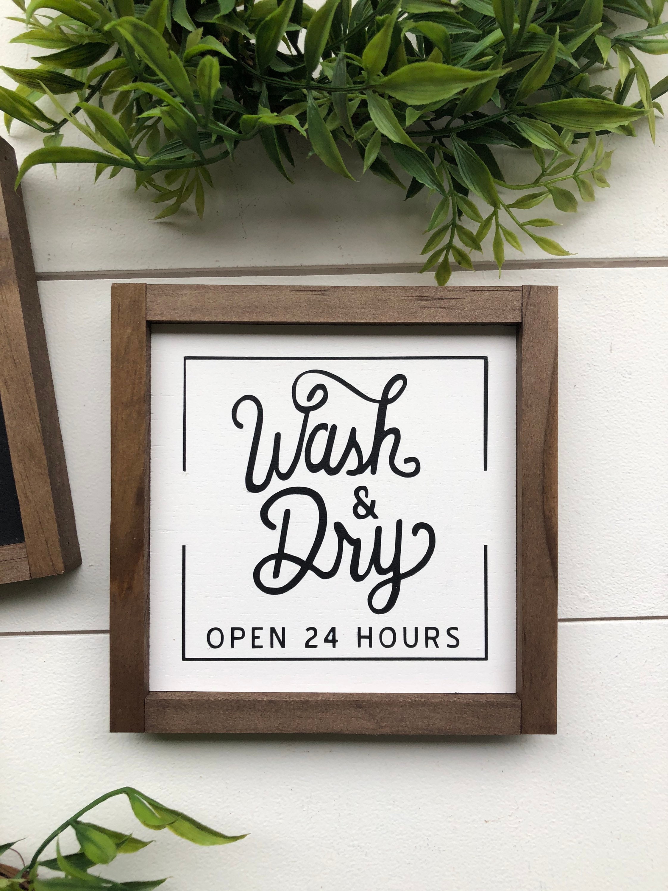 Wash and Dry Laundry Sign / Laundry Room Decor - Etsy