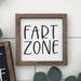 Fart Zone Sign / Size 6x6 / Bathroom Decor - Etsy