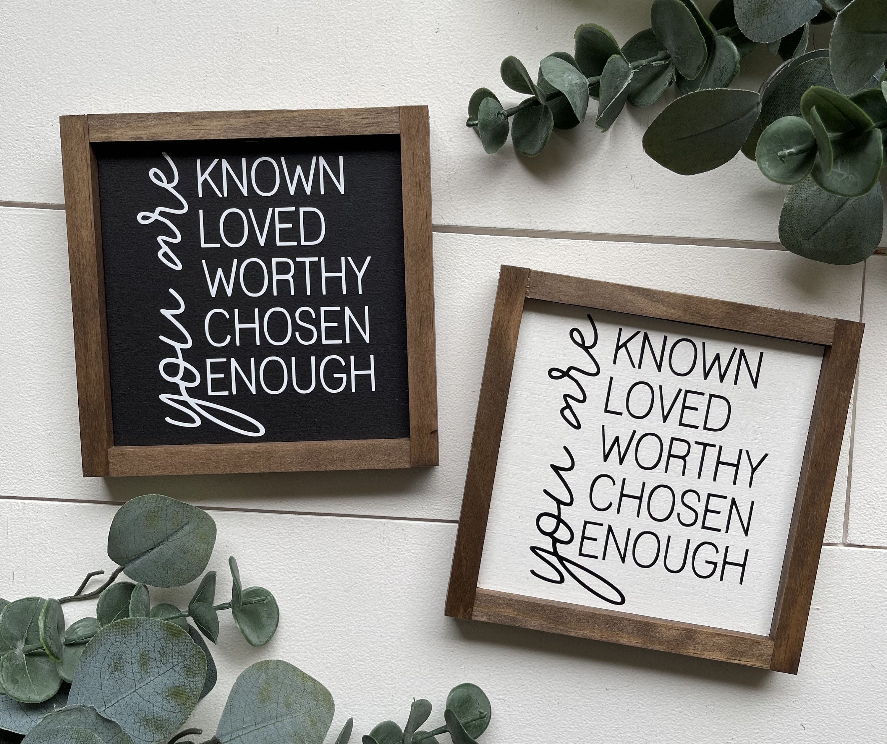 You Are Worthy Sign / Inspirational Sign / You Are Enough / | Etsy