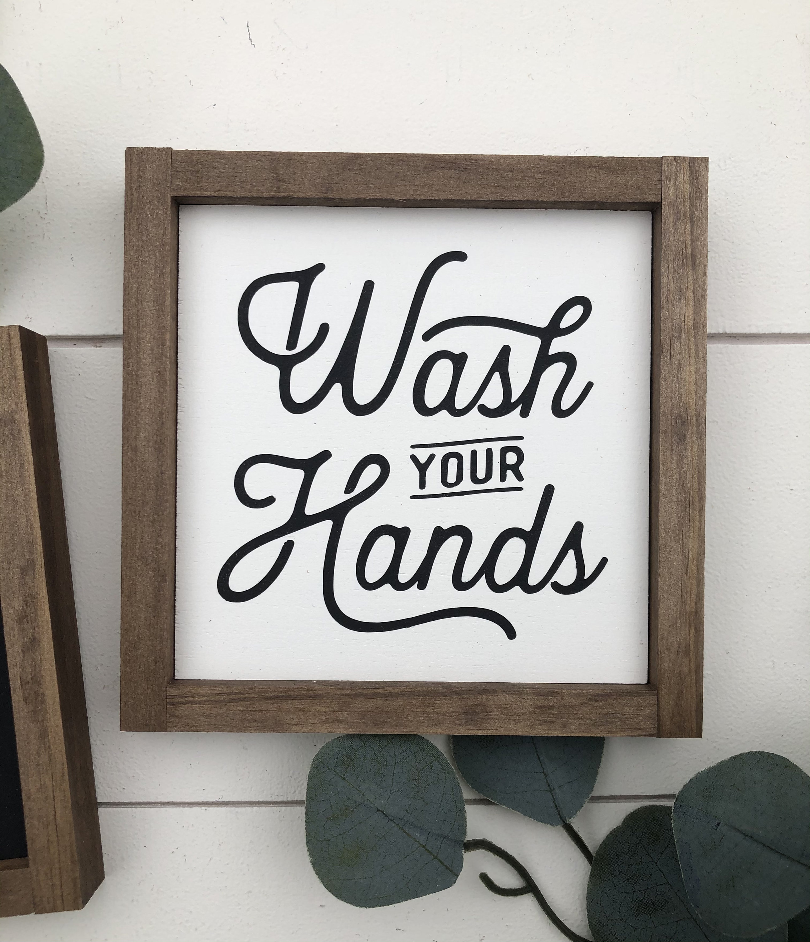 Wash Your Hands Sign / Modern Bathroom Sign / Wooden Sign - Etsy Ireland