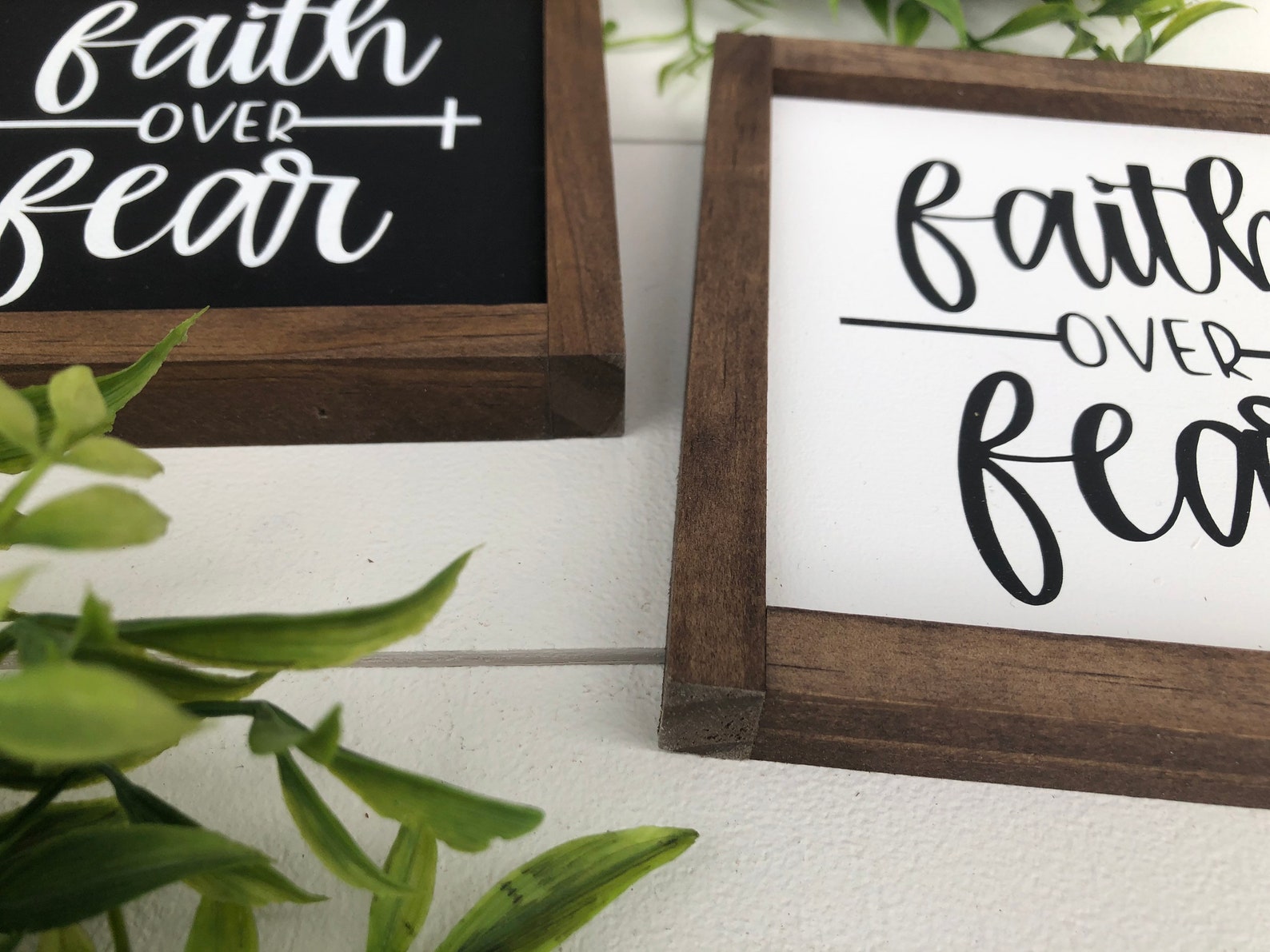 Faith Over Fear Sign / Size 6"x6" / Farmhouse Sign - Etsy