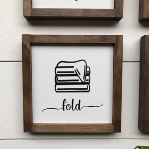 Wash Dry Fold Repeat Laundry Signs / Wooden Signs - Etsy