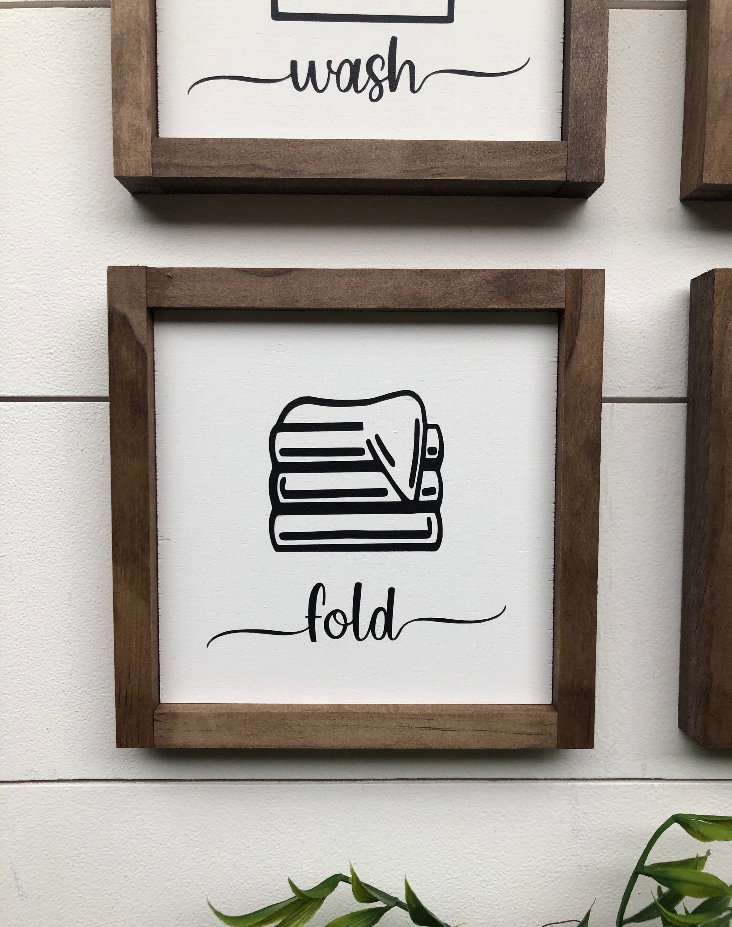 Wash Dry Fold Repeat Laundry Signs / Wooden Signs - Etsy