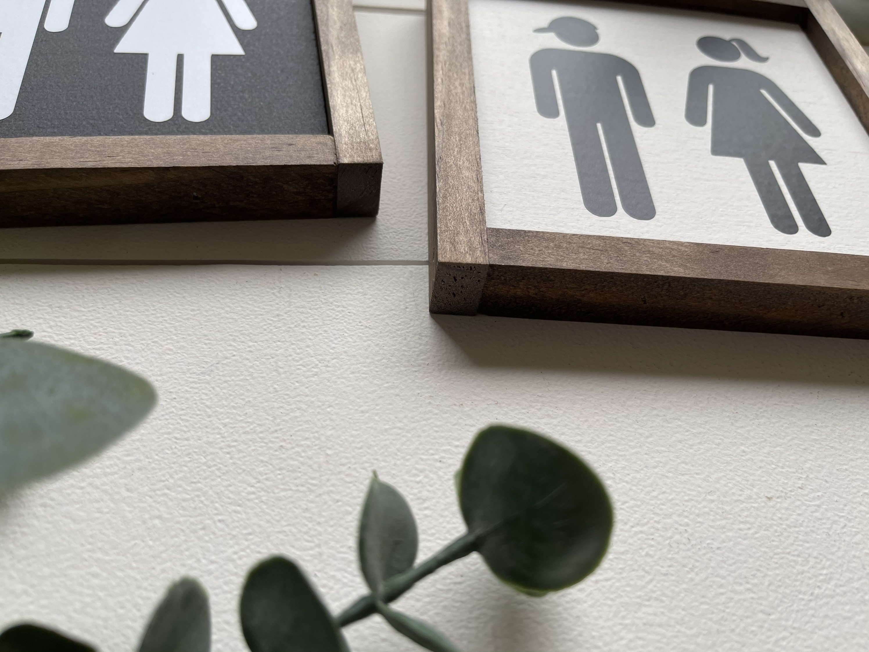 Boy Girl Restroom Wooden Sign / Bathroom Sign / Funny Sign ...