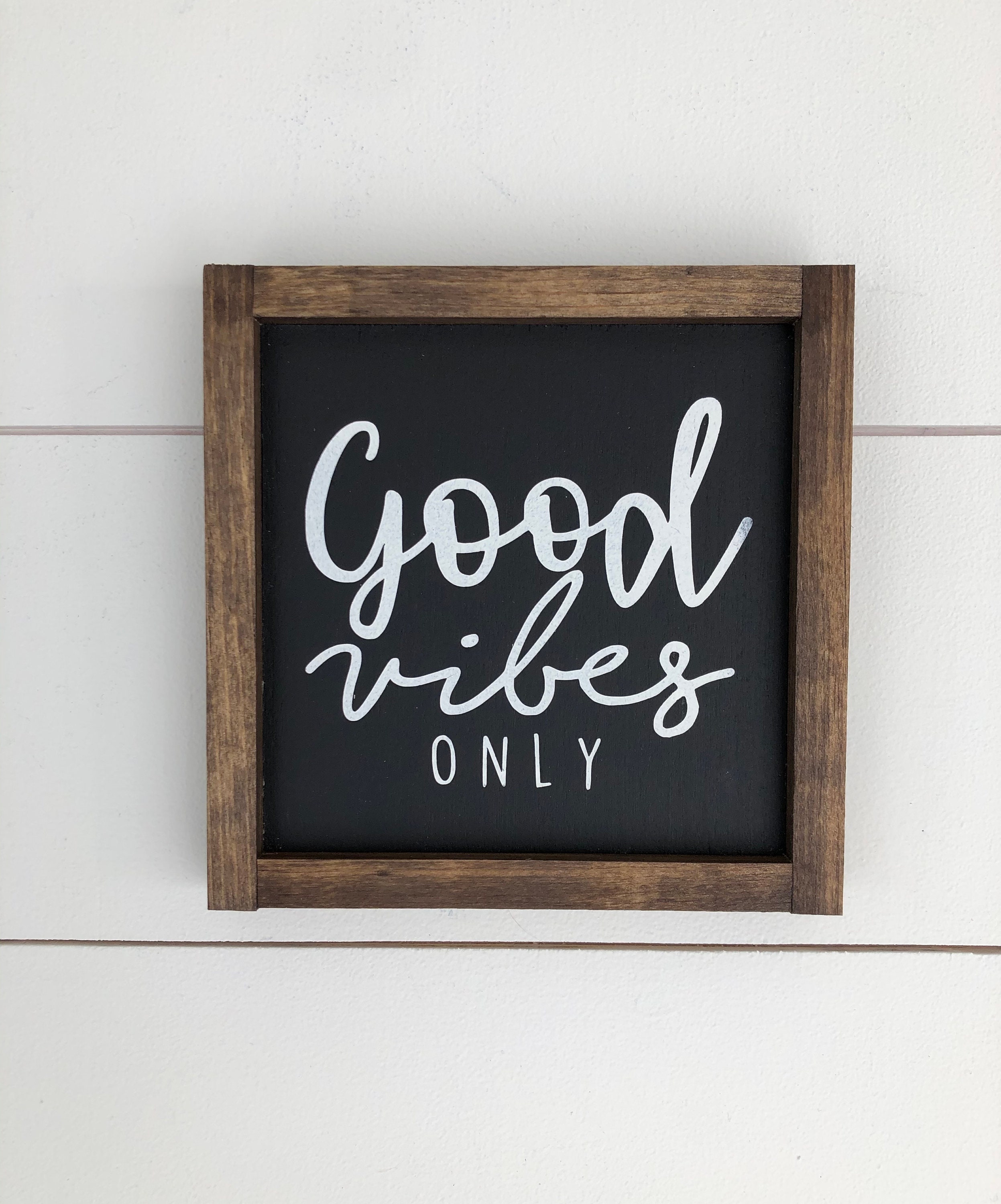 Good Vibes Only Wooden Sign / Mini Sign / Tiered Tray Sign / - Etsy