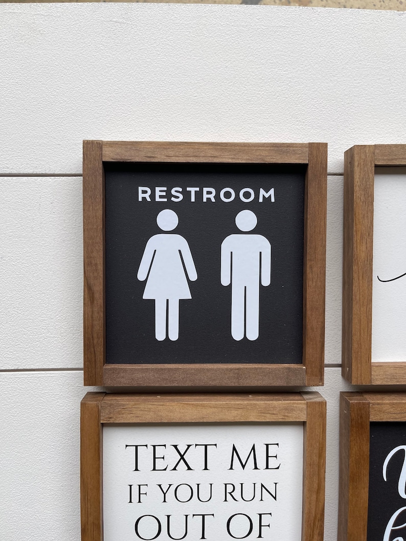 Bathroom Sign / Bathroom Wall Decor / Funny Bathroom / Would - Etsy