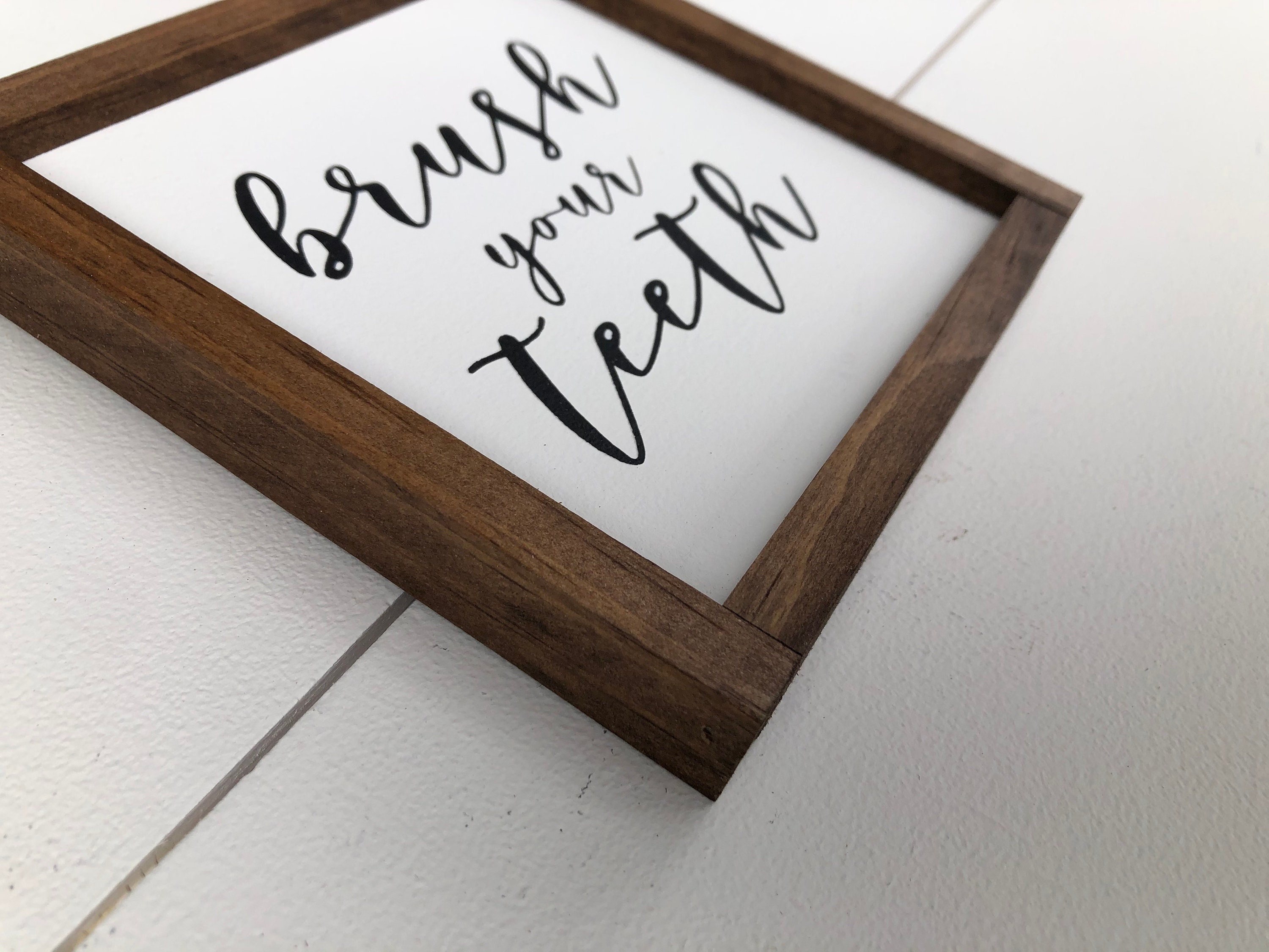 Wash Your Hands Brush Your Teeth Signs / Set of 2 / Signs for - Etsy