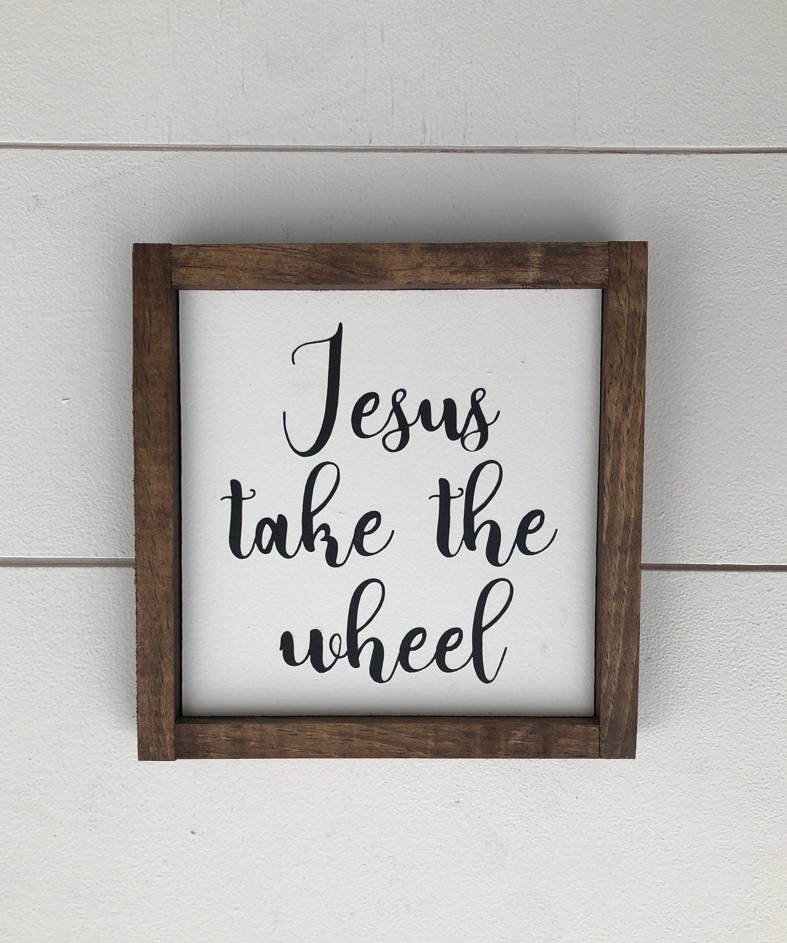 Jesus Take the Wheel Sign / Farmhouse Wood Sign - Etsy