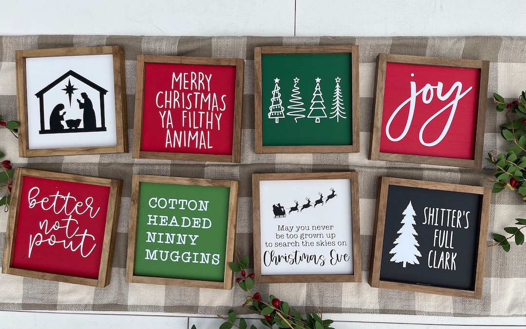 Christmas Signs / Christmas Decor / Wooden Signs - Etsy