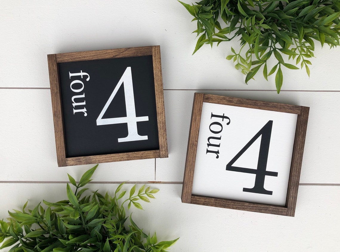 Family Number Sign / Farmhouse Wood Sign - Etsy