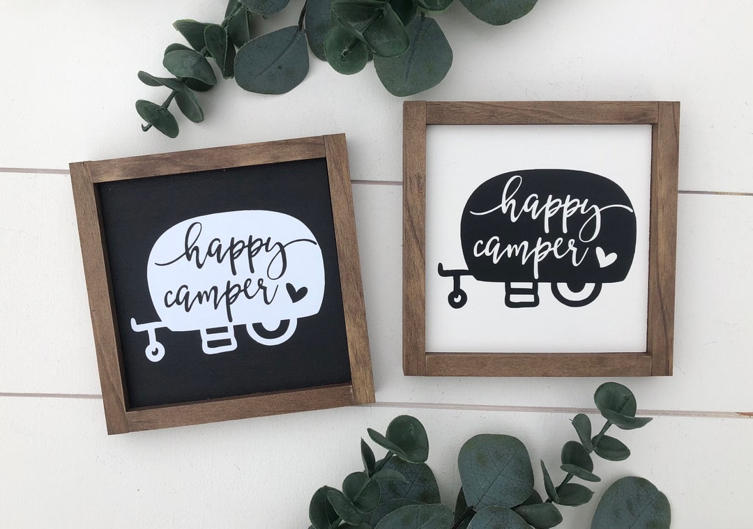 Happy Camper Sign / Camping Decor - Etsy