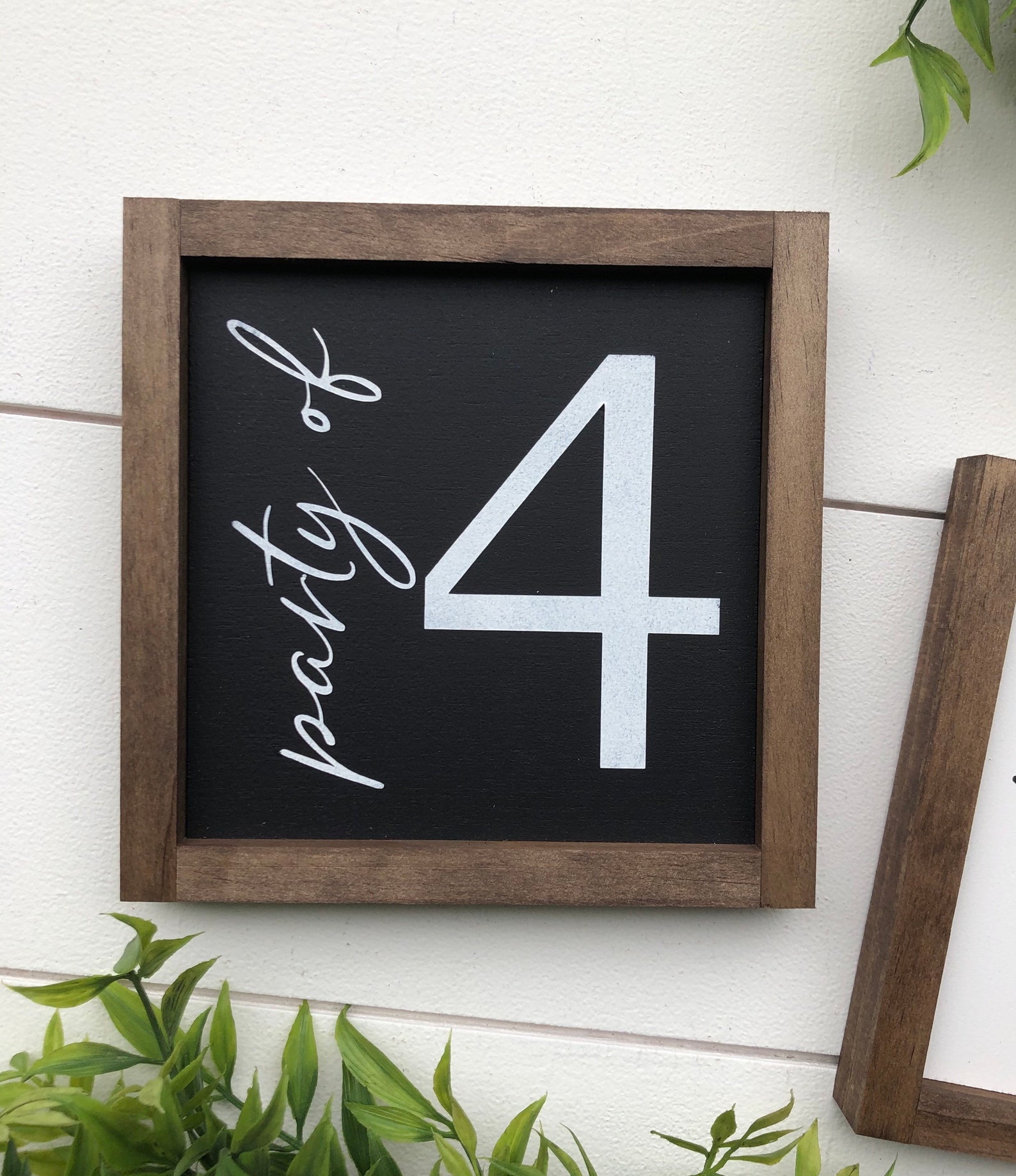 Party of Number Sign / Farmhouse Wood Sign - Etsy