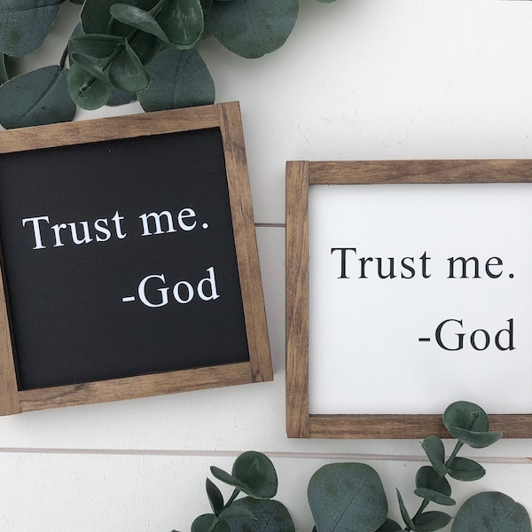 Trust God Sign - Etsy