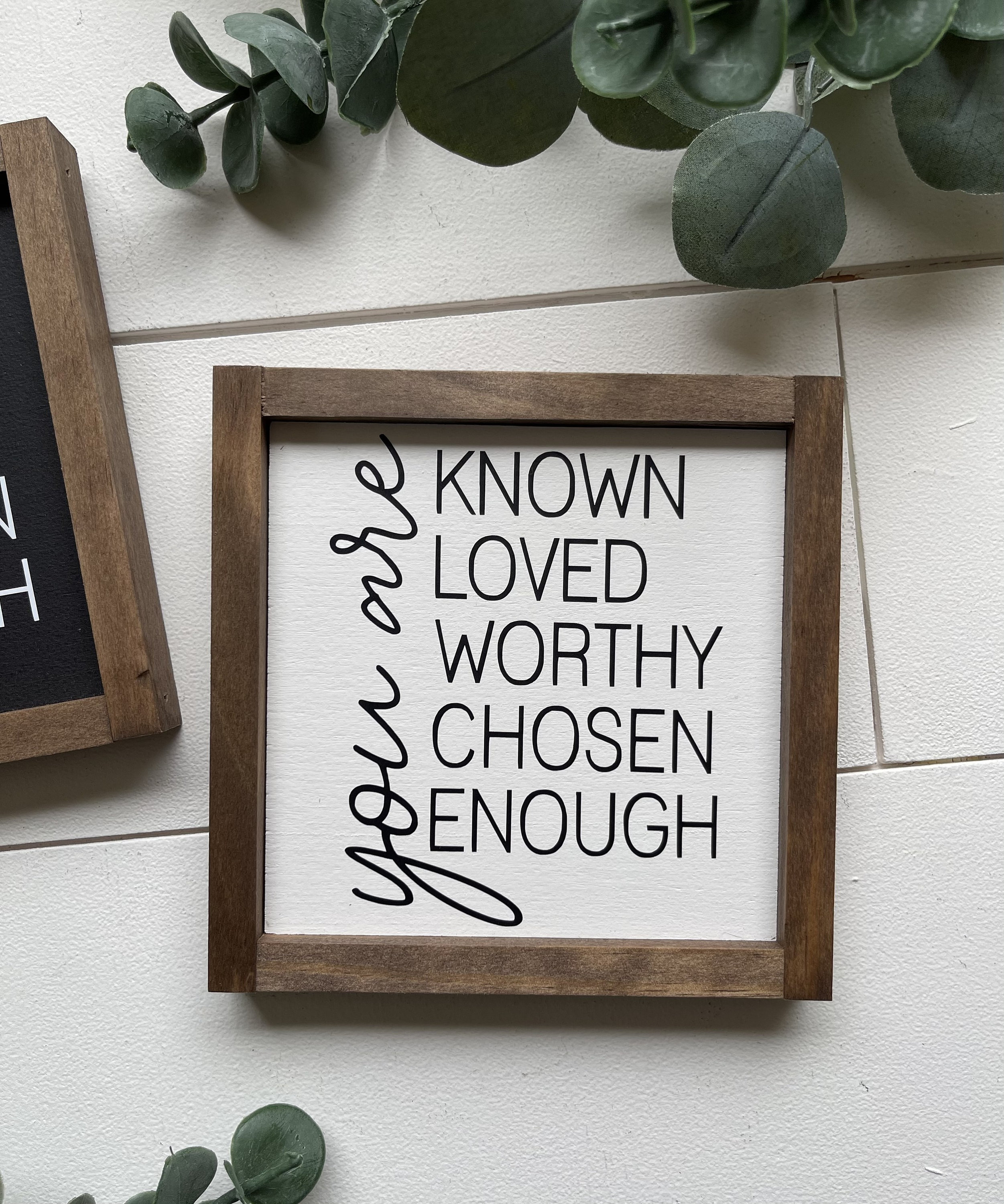 You Are Worthy Sign / Inspirational Sign / You Are Enough / | Etsy