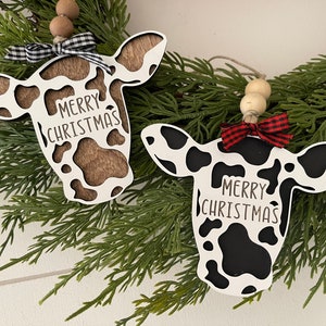 Cow Christmas Ornament / Christmas Decor / - Etsy
