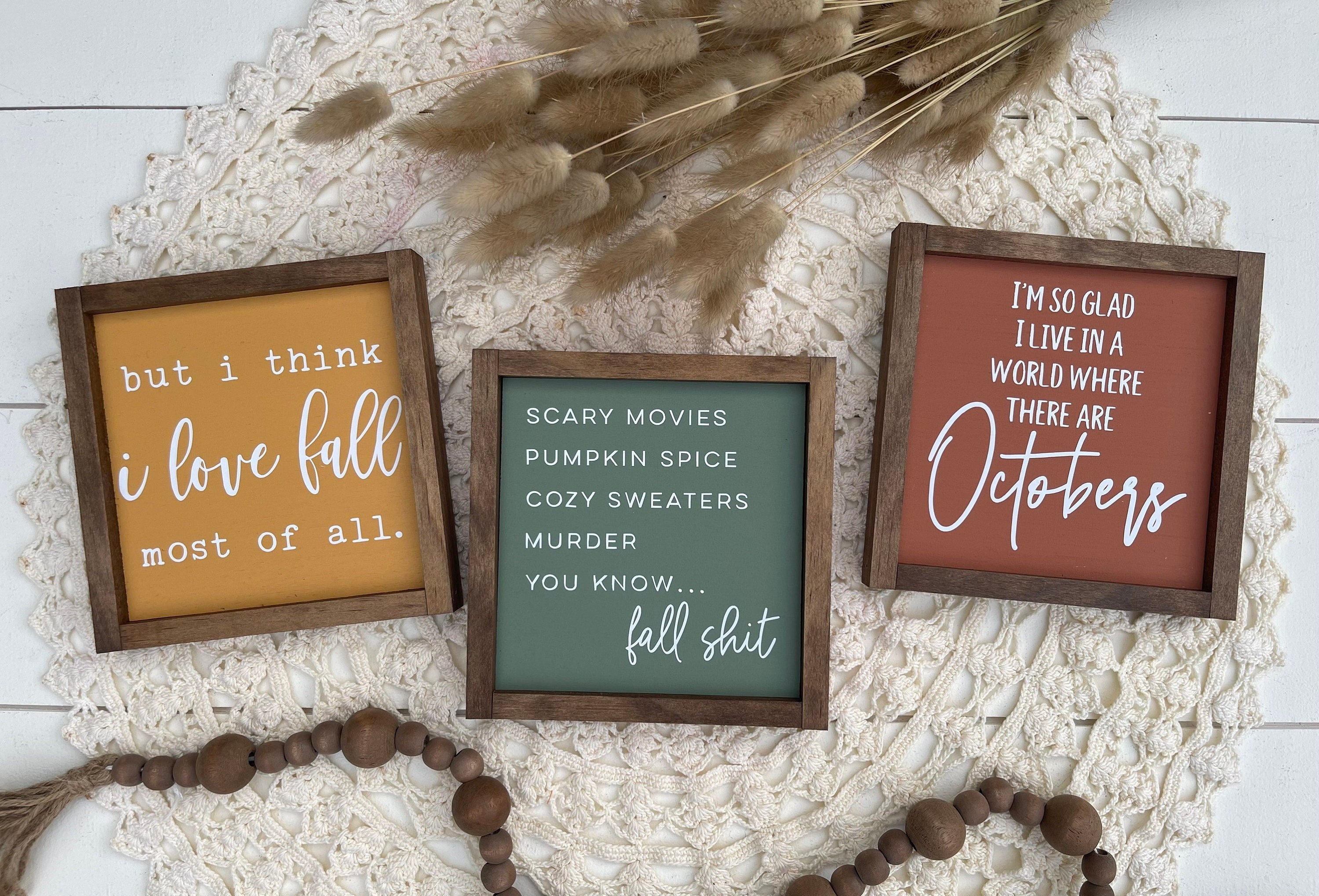 Fall Signs / I Love Fall Most of All / I'm so Glad I Live - Etsy