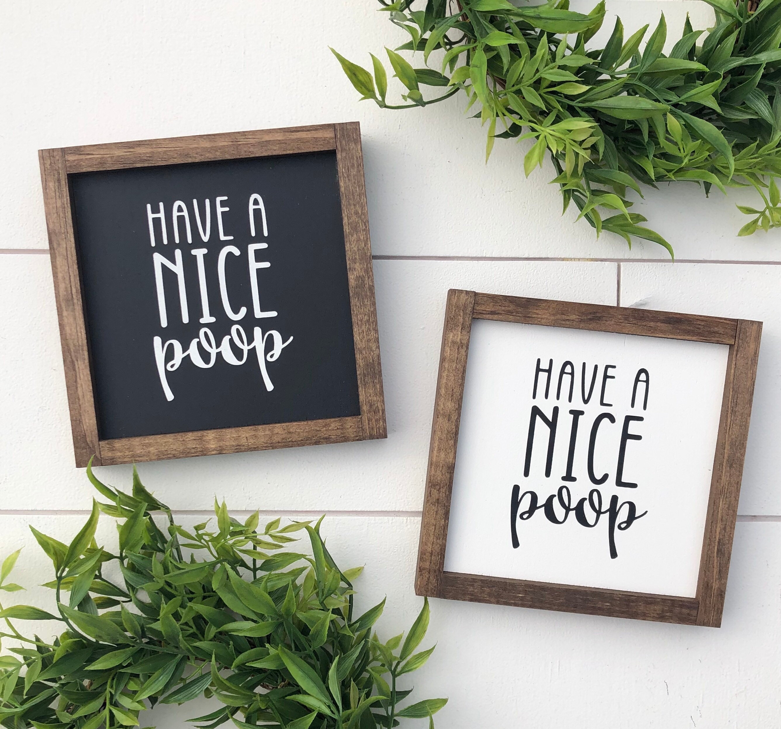 Have a Nice Poop Wooden Sign / Mini Sign / Bathroom Sign / - Etsy