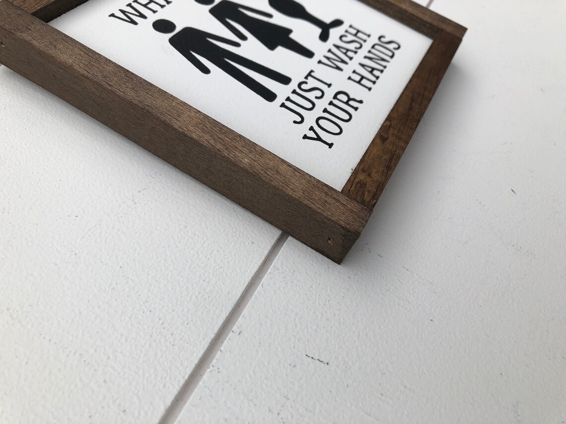 Wash Your Hands Bathroom Sign / Bathroom Decor - Etsy