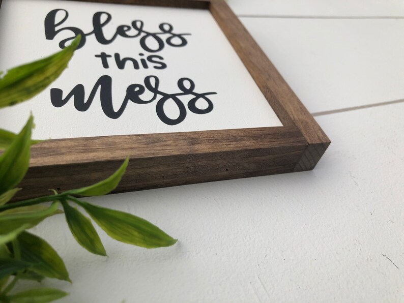 Bless This Mess Wooden Sign - Etsy