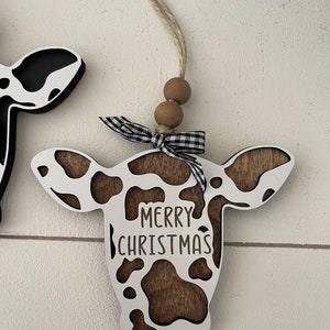 Cow Christmas Ornament / Christmas Decor / - Etsy