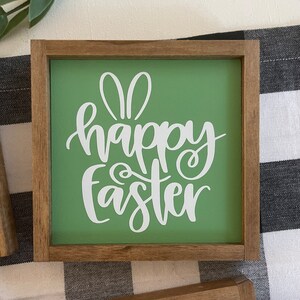 Easter Wooden Signs / Bunny With Glasses / Happy Easter / Hello Spring ...
