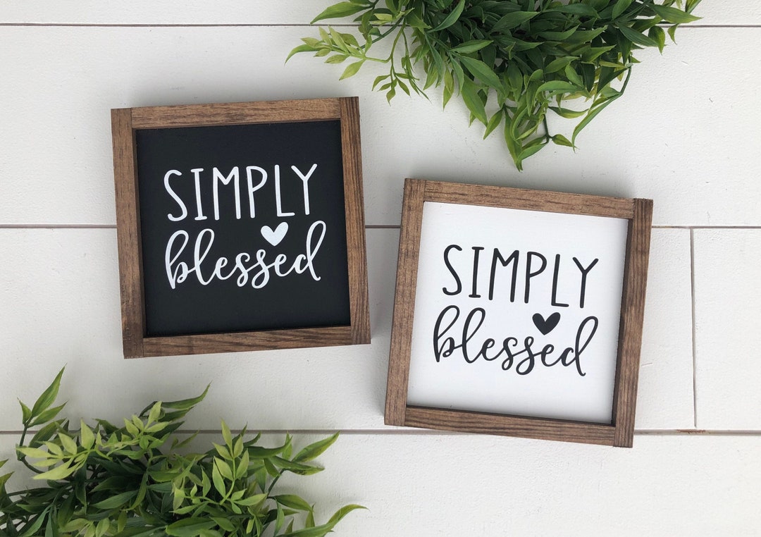 Simply Blessed Sign / Wooden Sign - Etsy