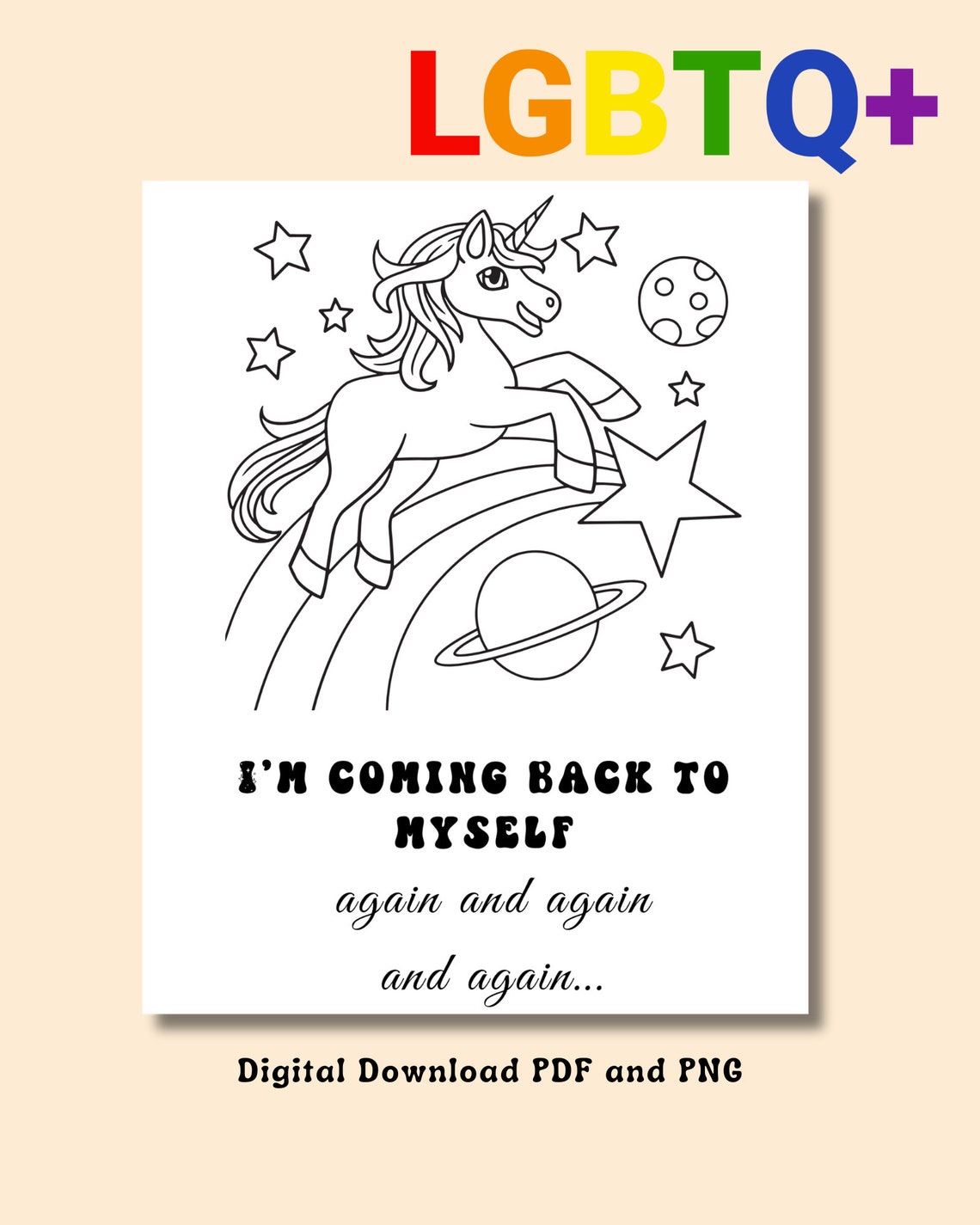 LGBTQ Pride Printable Coloring Pages for Lesbian Gay Non Binary ...