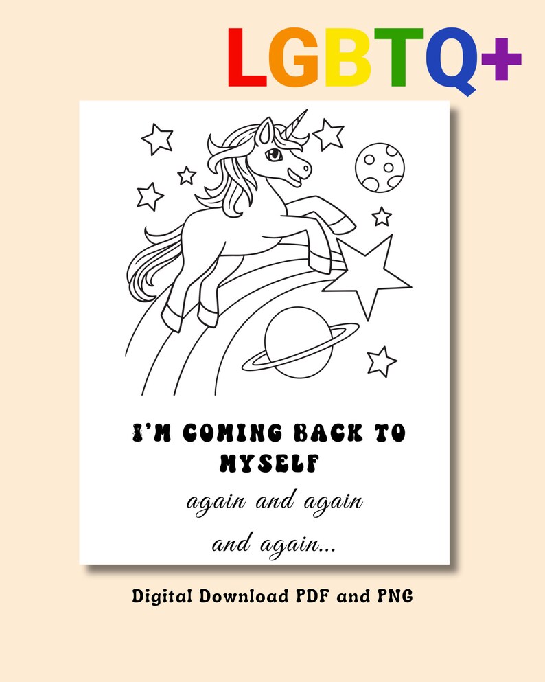LGBTQ Pride Printable Coloring Pages for Lesbian Gay Non Binary ...