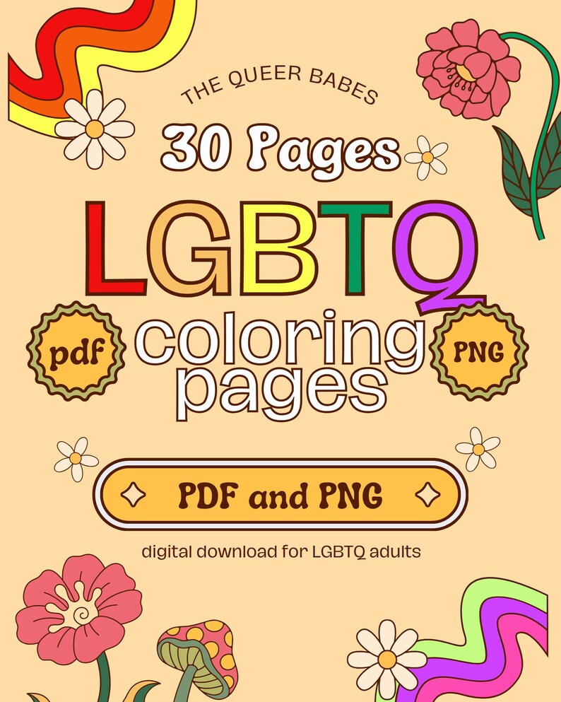 LGBTQ Pride Printable Coloring Pages for Lesbian Gay Non Binary ...