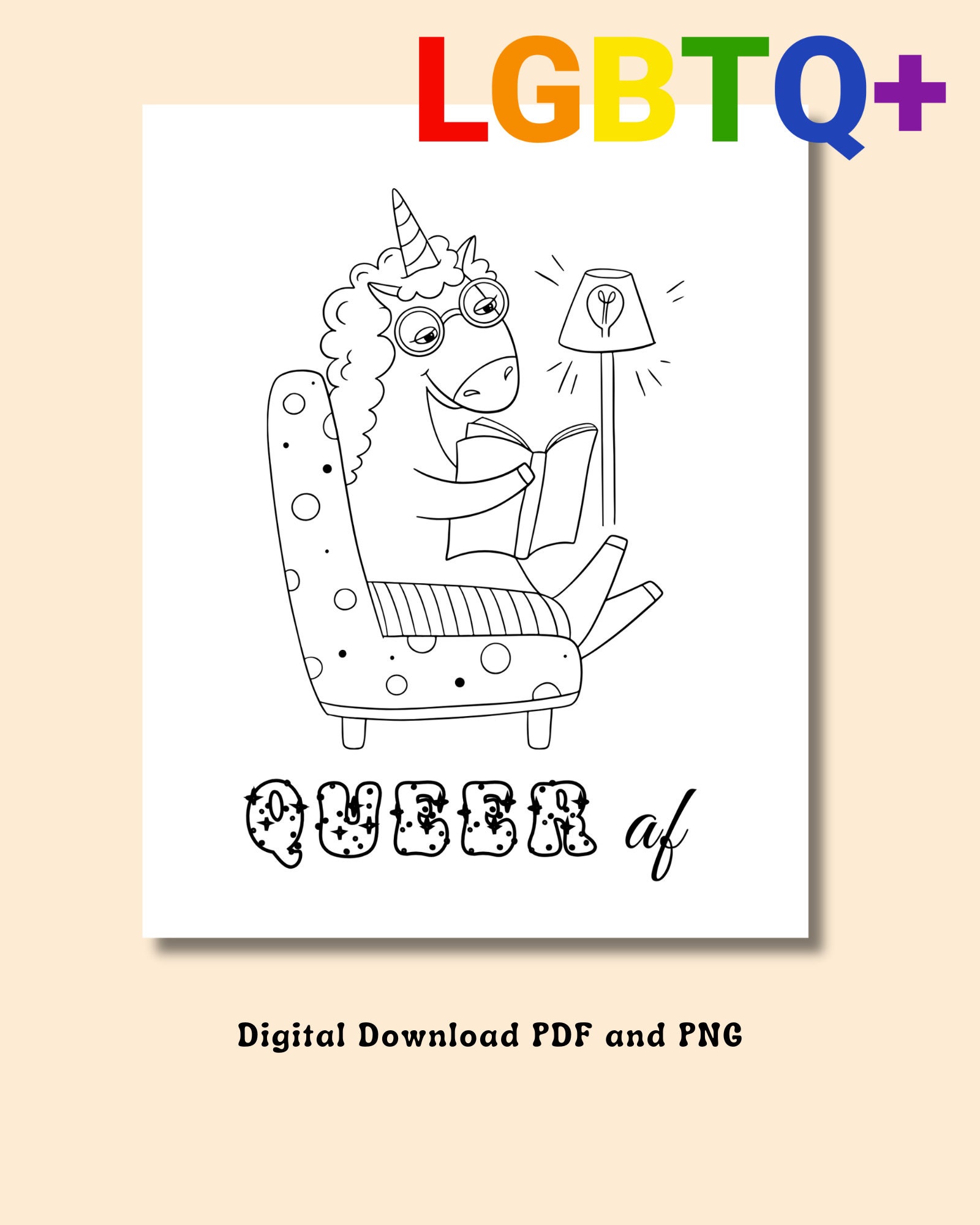 LGBTQ Pride Printable Coloring Pages for Lesbian Gay Non Binary ...