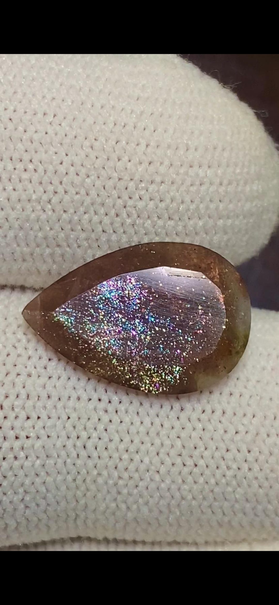 Natural Feceted Rainbow Purple Haze Sunstone From Tanzania ||size ...