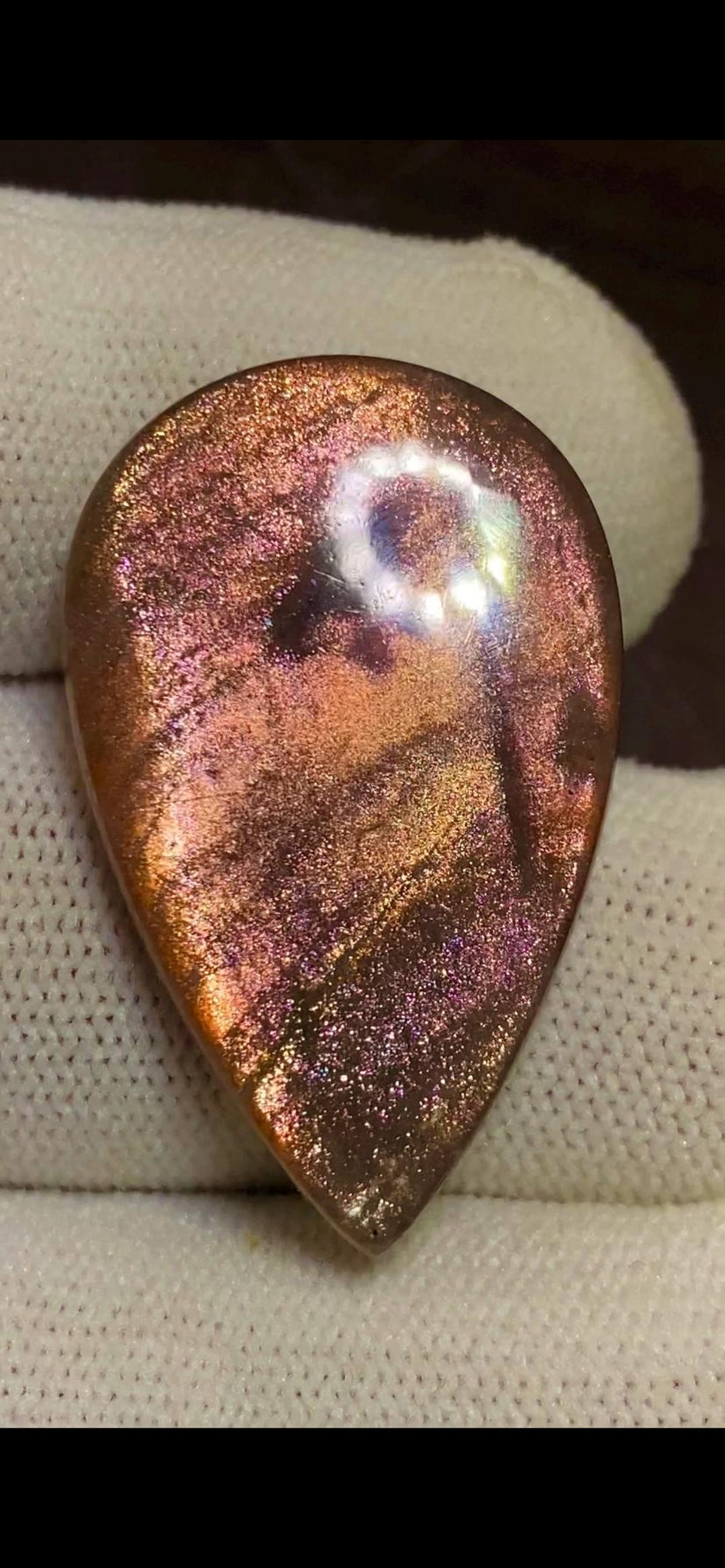 Natural Rainbow Purple Haze Lattice Sunstone Cabochon From Tanzania ...