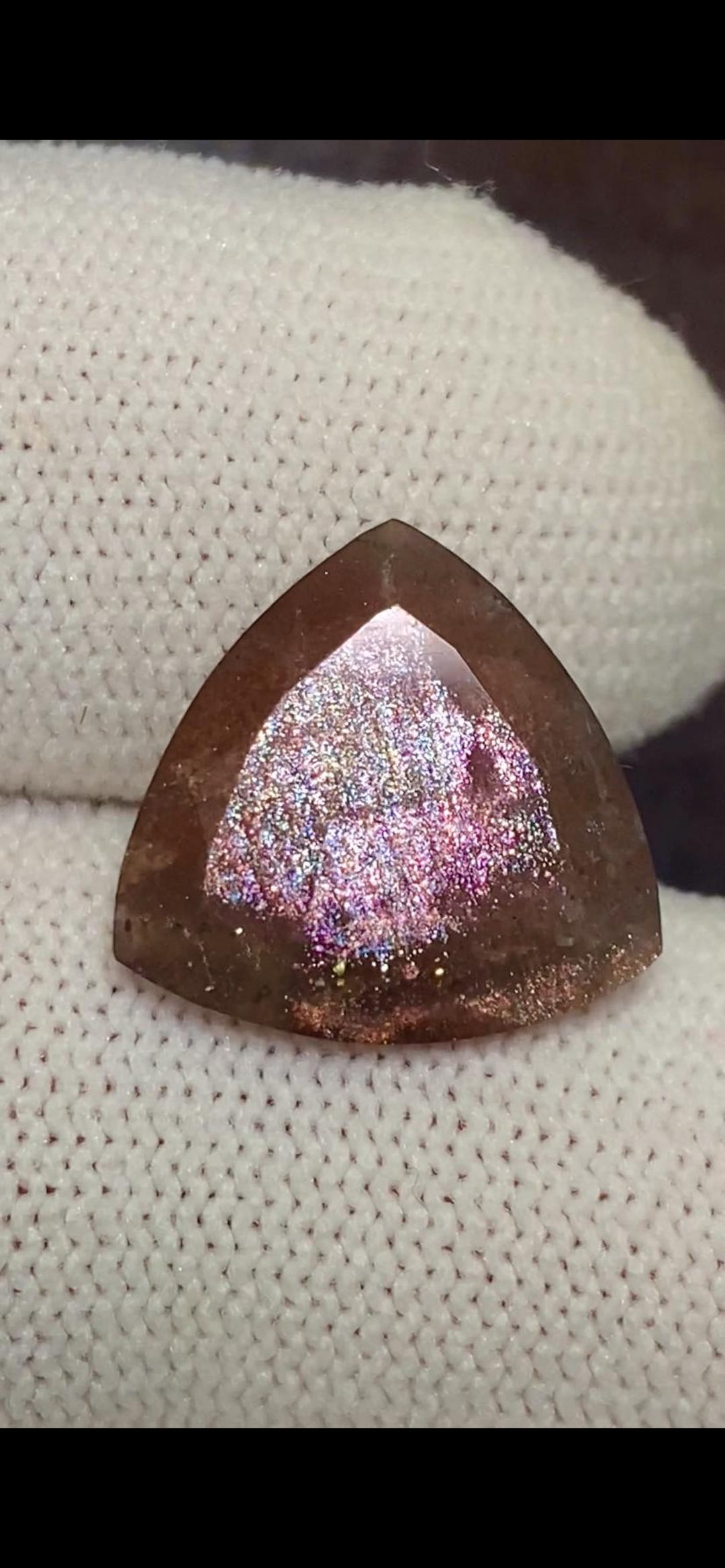 Natural Feceted Rainbow Purple Haze Sunstone From Tanzania ||size ...