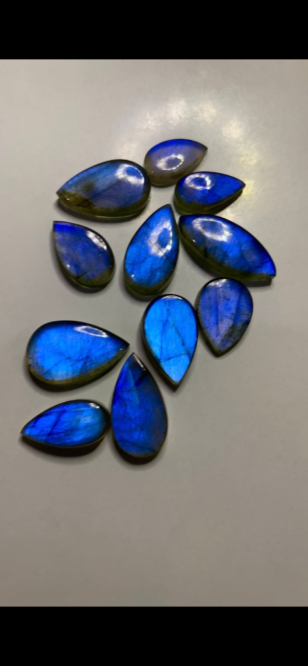 Labradorite 11 Pieces Lot Natural Labradorite Blue Colour Cabochon ...