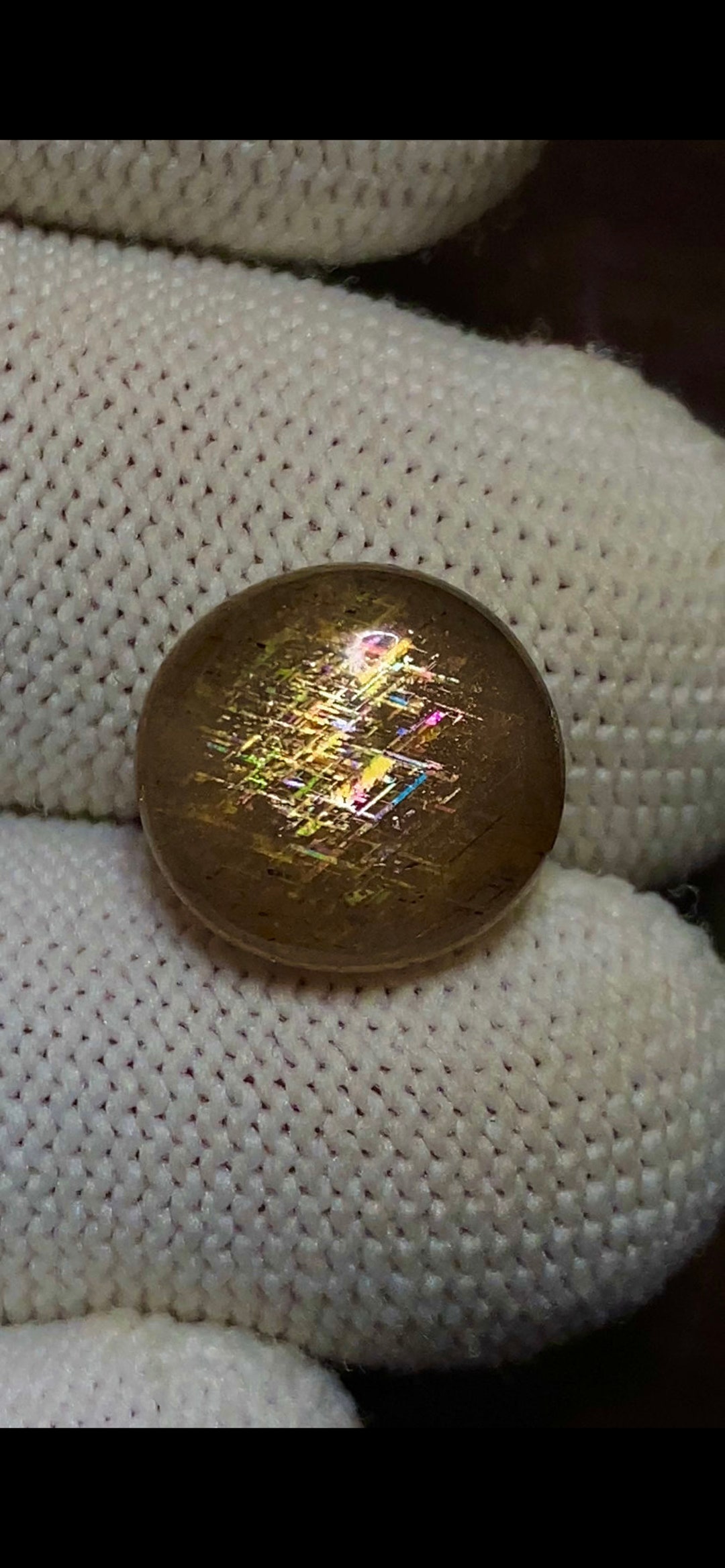 Natural Rainbow Lattice Sunstone From Tanzania size14x14x4 Mm carat7.25 ...