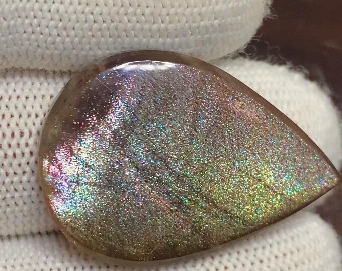 Natural Rainbow Purple Haze Lattice Sunstone Cabochon From Tanzania ...
