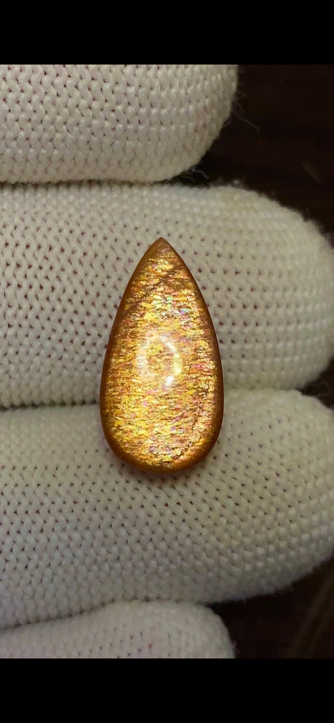 Natural Rainbow Lattice Sunstone From Tanzania size18x9x5 Mm carat7.50 ...